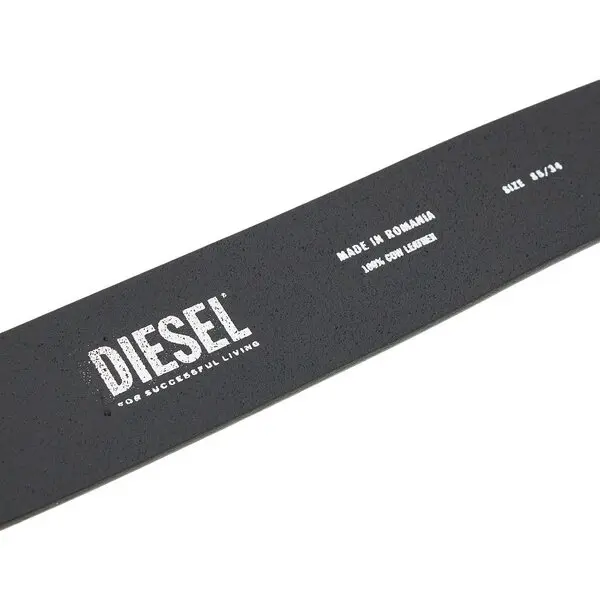 DIESEL® D' Logo Leather Belt