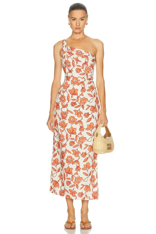SIR. Chloe One Shoulder Midi Dress