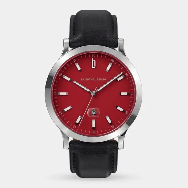 Lilienthal Berlin Huxley Ii Crimson Leather Black - Red