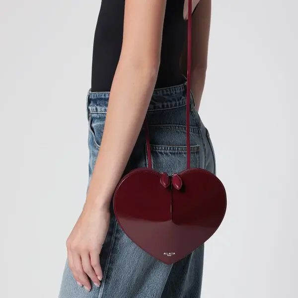 Alaïa Dark Patent Leather Le Coeur Bag