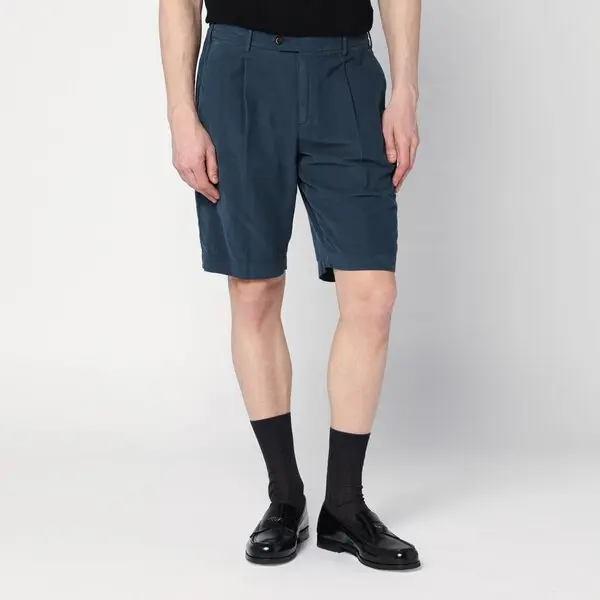 PT TORINO Cotton Bermuda Shorts - Blue