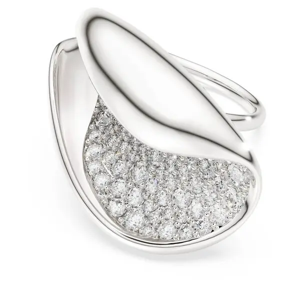 SWAROVSKI Classica Cocktail Ring With Pavé Zirconia And Sterling Silver - White