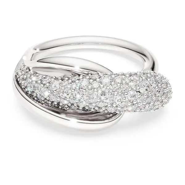 SWAROVSKI Classica Cocktail Ring With Pavé Zirconia And Sterling Silver - White