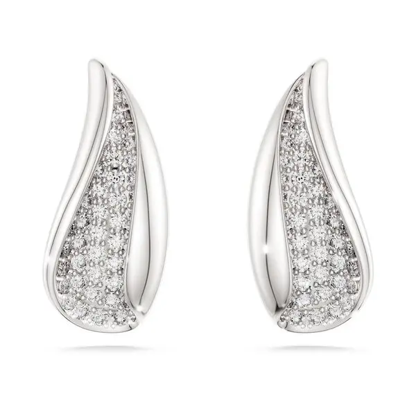 SWAROVSKI Classica Drop Earrings - White