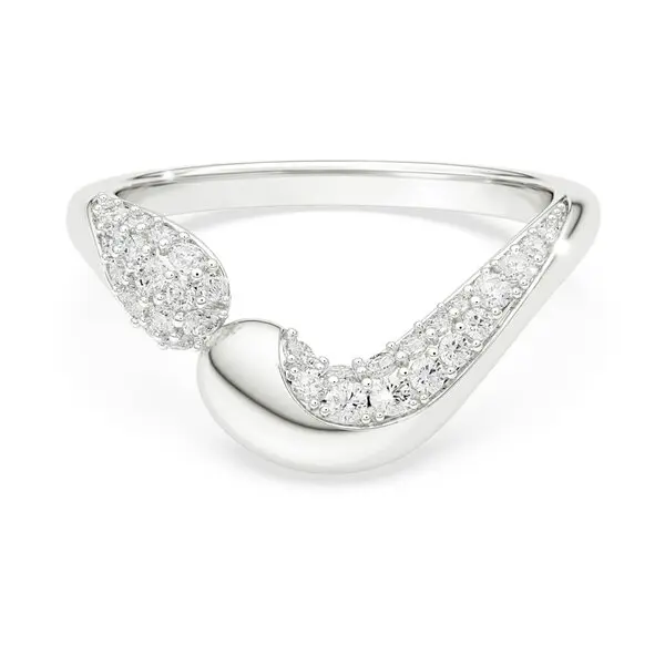 SWAROVSKI Classica Open Ring With Zirconia In Sterling Silver - White