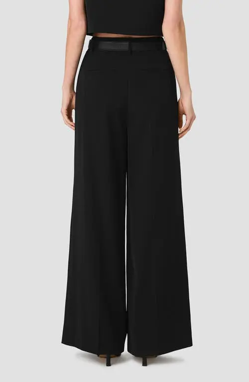 French Connection Harry High Waist Wide Leg Suit Pants - Black