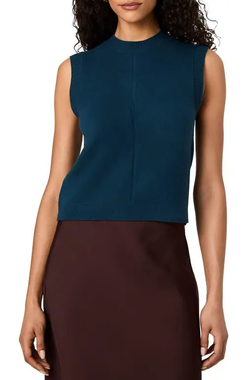 French Connection Babysoft Crewneck Sweater Tank - Deep Teal