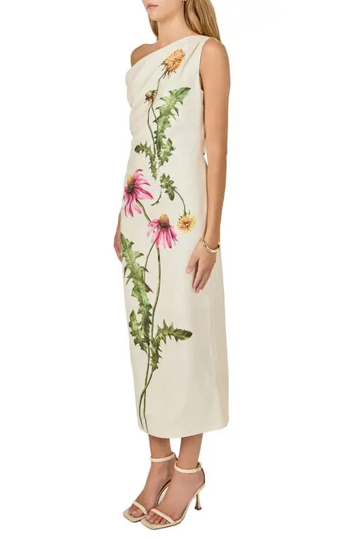 Endless Rose Floral Print Asymmetric Sleeveless Dress