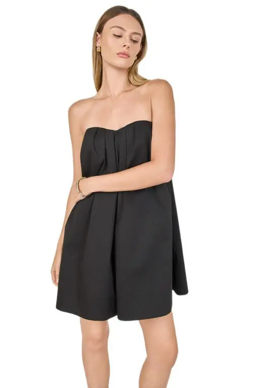Endless Rose Pintuck Pleat Strapless Minidress
