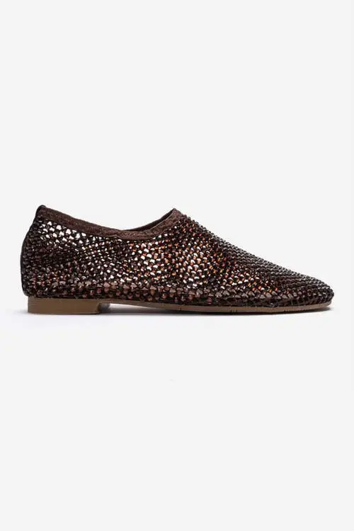 FOREVER & ALWAYS SHOES Urela Leather Ballet Flat - Brown