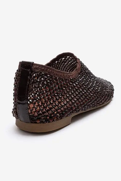 FOREVER & ALWAYS SHOES Urela Leather Ballet Flat - Brown