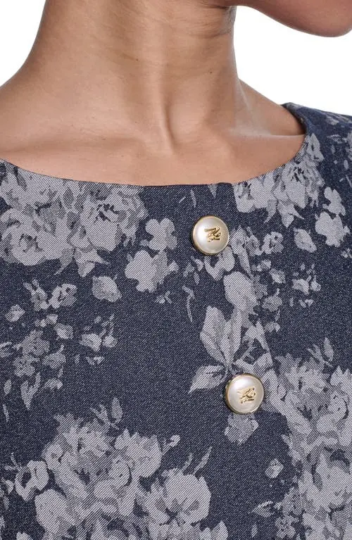 Karl Lagerfeld Paris Sleeveless Denim Jacquard Minidress