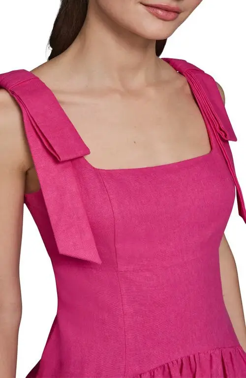Karl Lagerfeld Paris Sleeveless Linen Blend Midi Dress