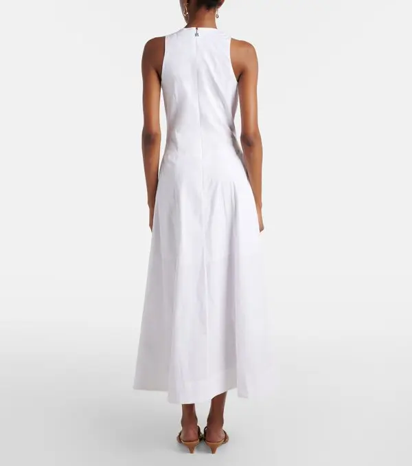 ROTATE BY BIRGER CHRISTENSEN Floral-appliqué Cotton Poplin Midi Dress