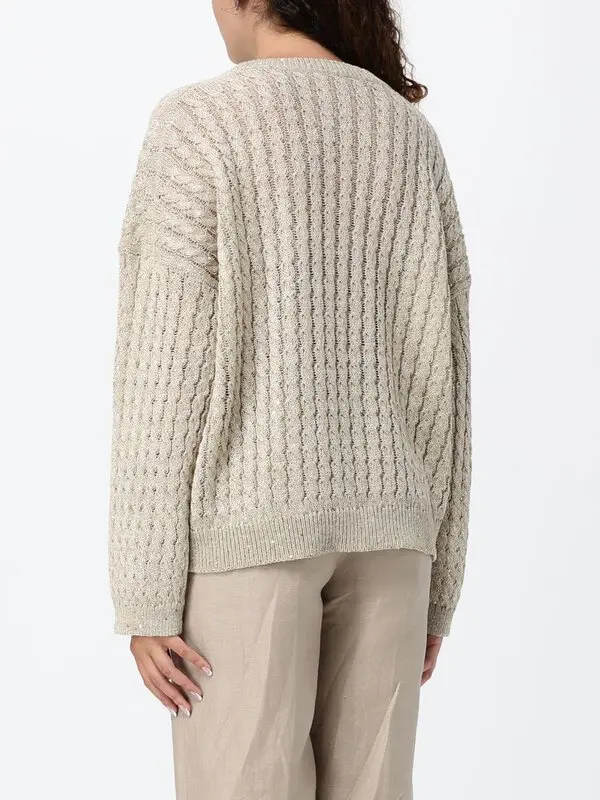 Brunello Cucinelli Dazzling Cable Open-knit Linen Crew-neck Jumper
