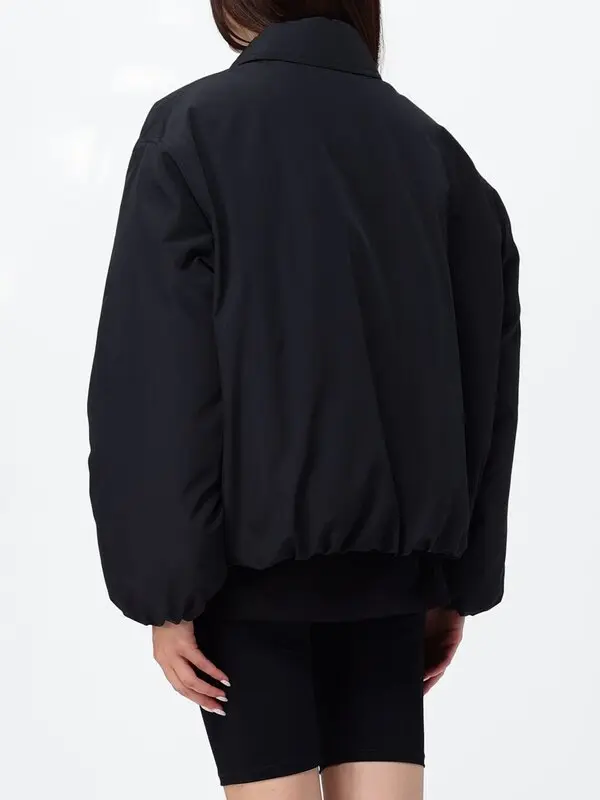 JIL SANDER Cropped Padded Shirt Jacket In Technical Fabric - Black