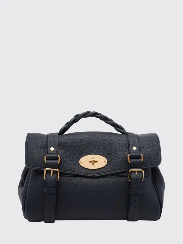 Mulberry Alexa Handbag In Calf Leather With Braided Handle - Blue