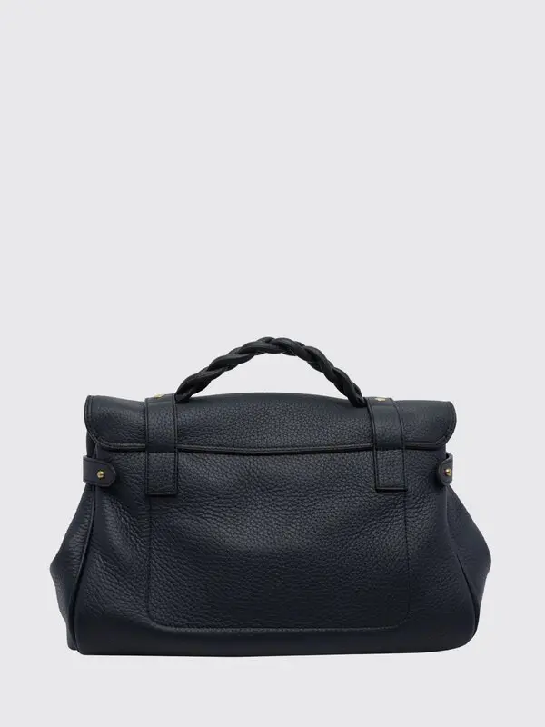 Mulberry Alexa Handbag In Calf Leather With Braided Handle - Blue
