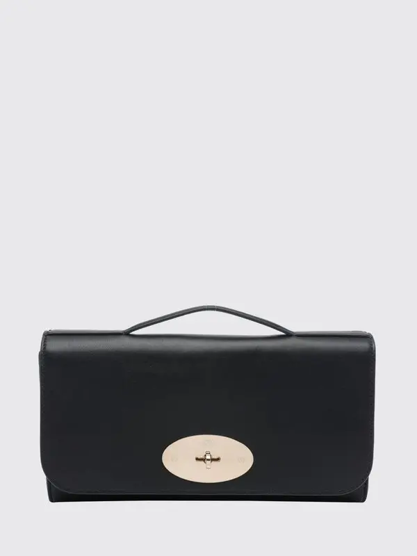 Mulberry Mini Handbag In Calf Leather With Postman's Lock Closure - Black