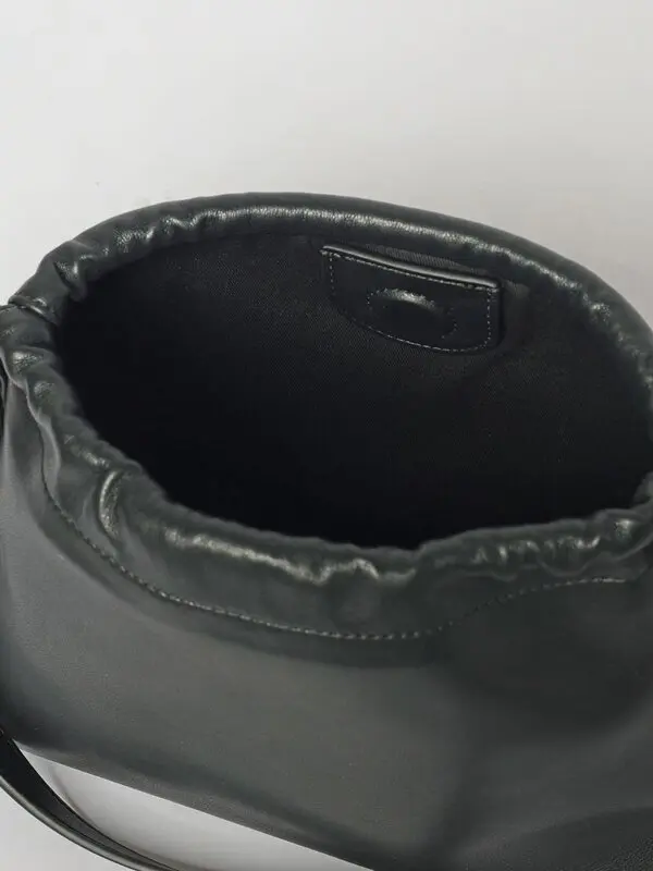 A.p.c. Ninon Mini Drawstring Leather Crossbody Bag - Black