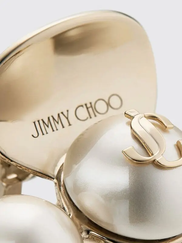 JIMMY CHOO Monogram And Faux Pearl Hair Clip