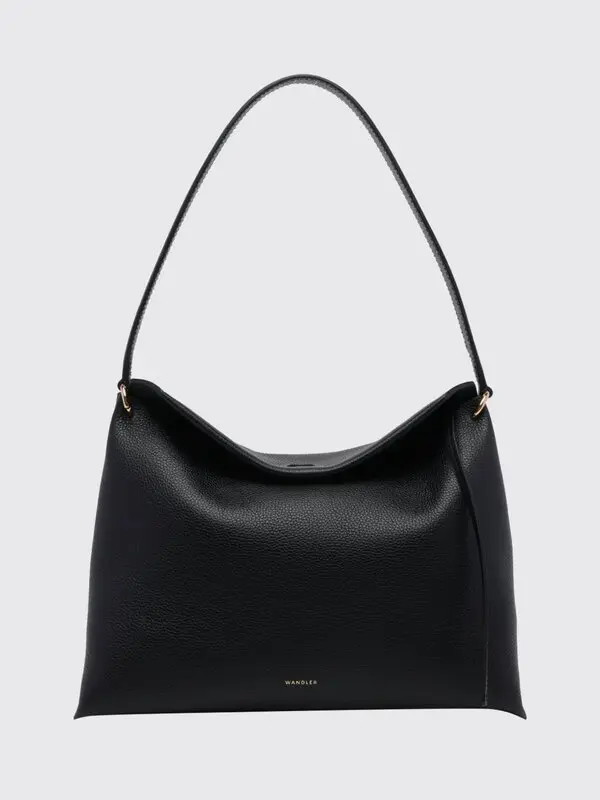 WANDLER Penelope Small Calf Leather Shoulder Bag - Black