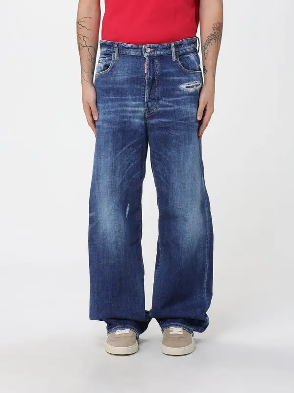 Dsquared2 Wide-leg Cotton Jeans - Denim