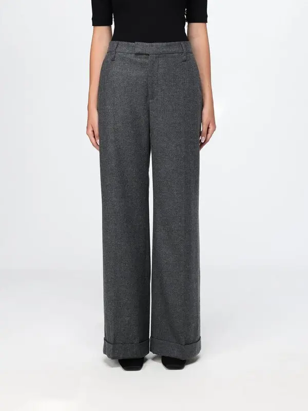 Brunello Cucinelli Wide-leg Palazzo Trousers In Virgin Wool And Cashmere - Grey