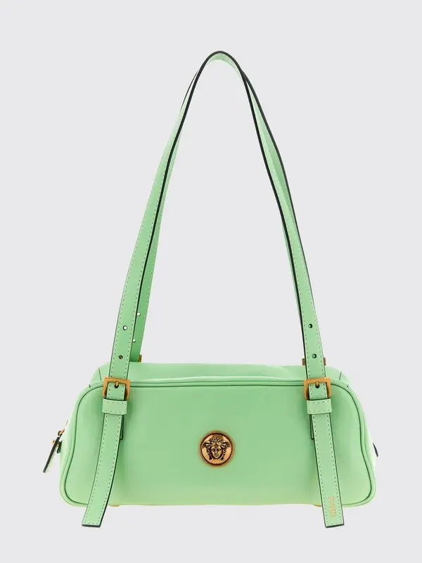 Versace Emblème Small Leather Shoulder Bag With Medusa Logo - Green
