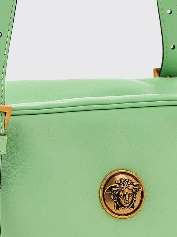 Versace Emblème Small Leather Shoulder Bag With Medusa Logo - Green