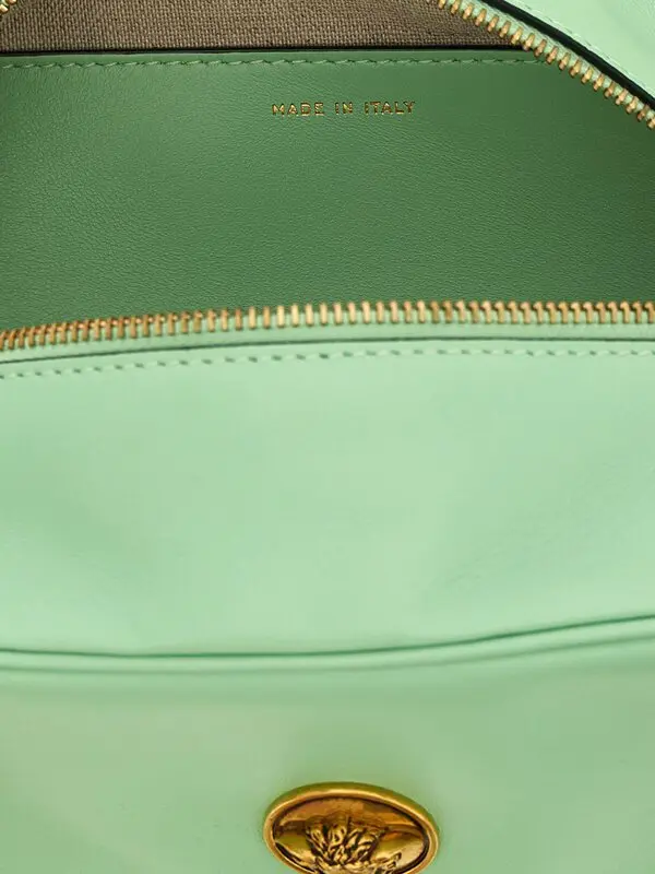 Versace Emblème Small Leather Shoulder Bag With Medusa Logo - Green