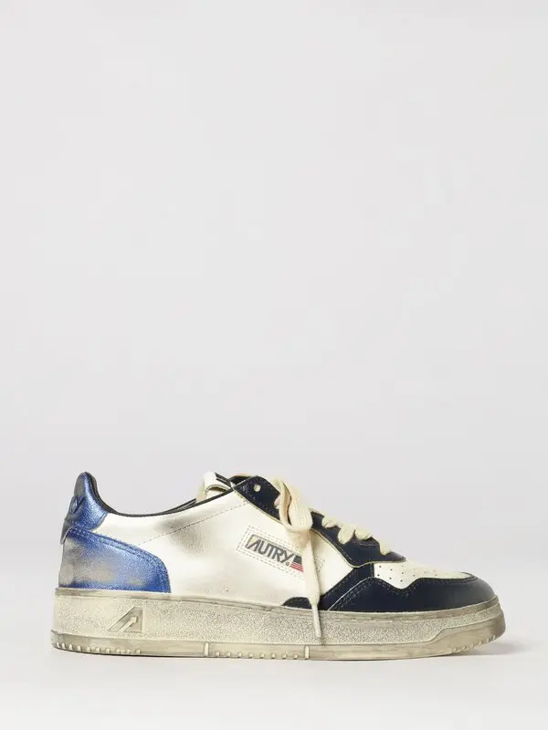 AUTRY Medalist Low Super Vintage Calfskin Sneakers With Worn Effect - White 2