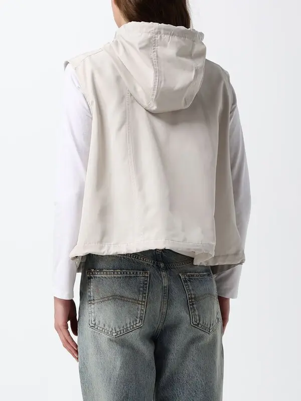 Moose Knuckles Zip-up Hooded Vest - Beige