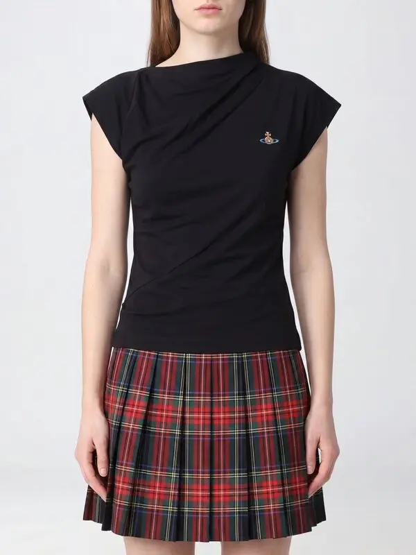VIVIENNE WESTWOOD Hebo One-shoulder Cotton Top - Black