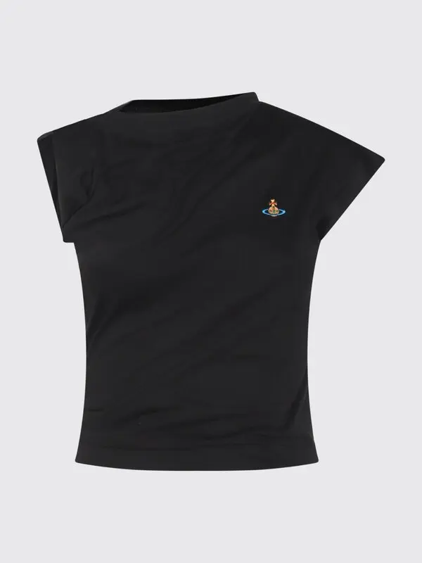 VIVIENNE WESTWOOD Hebo One-shoulder Cotton Top - Black