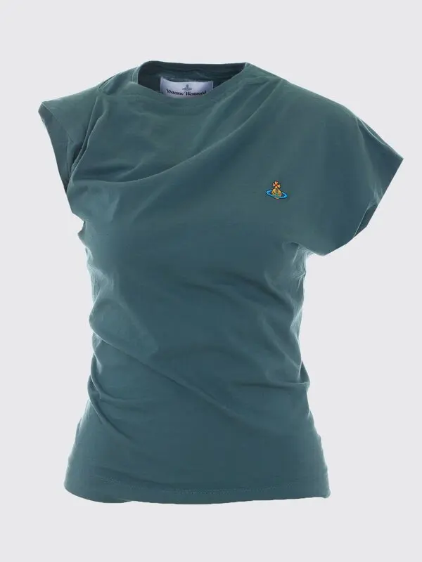 VIVIENNE WESTWOOD Hebo One-shoulder Cotton Top - Green