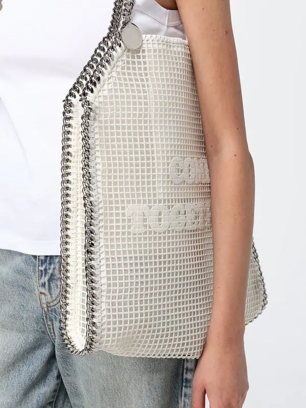 Stella McCartney Nylon Net Tote Bag - White
