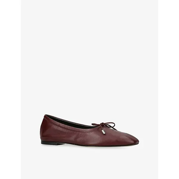 AeydĒ Nami Leather Ballet Flats - Wine