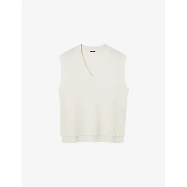 JOSEPH Sleeveless V-neck Cashmere Vest