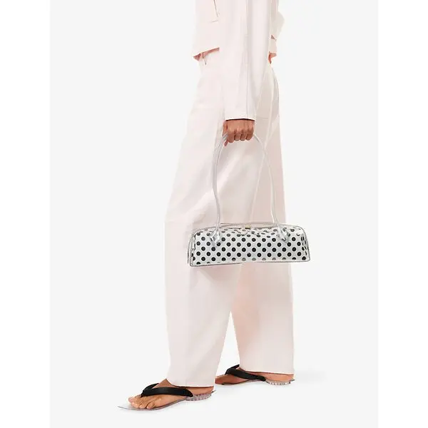 Alaïa Polka Dot Pvc Shoulder Bag - Noir/blanc