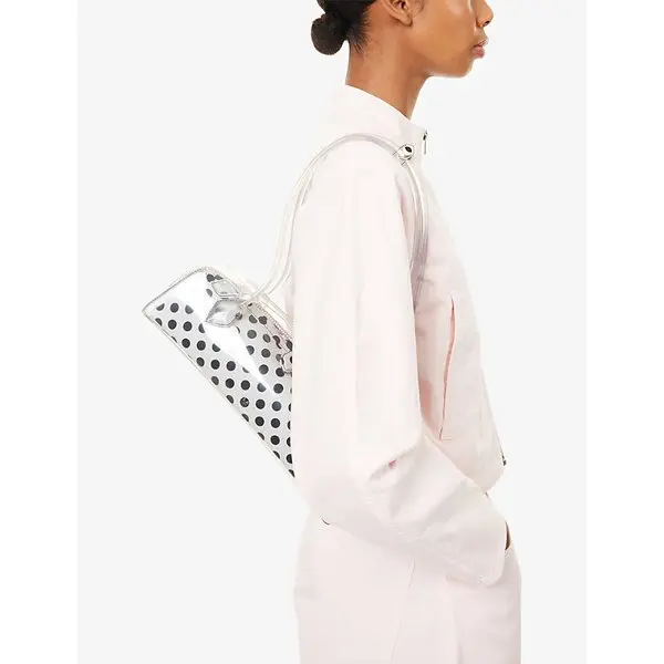Alaïa Polka Dot Pvc Shoulder Bag - Noir/blanc