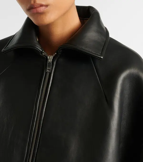 ROTATE BY BIRGER CHRISTENSEN Bonded Leather Blouson Jacket