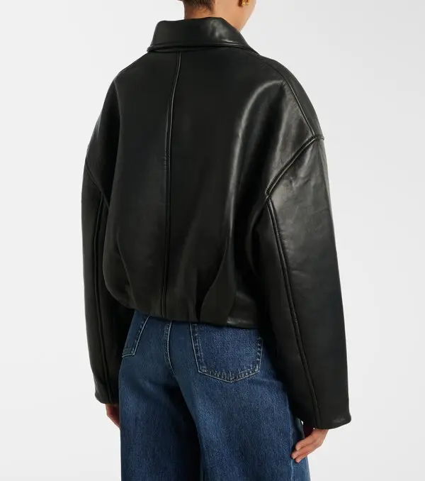 ROTATE BY BIRGER CHRISTENSEN Bonded Leather Blouson Jacket