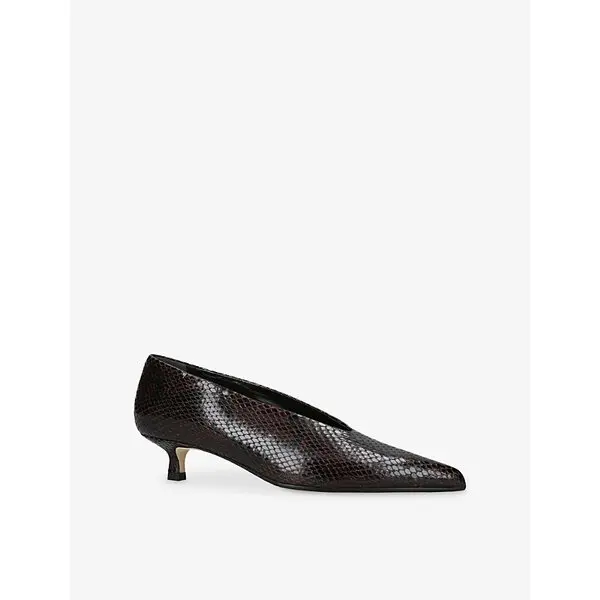 AeydĒ Clara Pointed-toe Heeled Leather Pumps