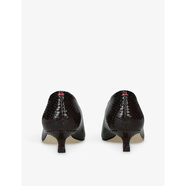 AeydĒ Clara Pointed-toe Heeled Leather Pumps