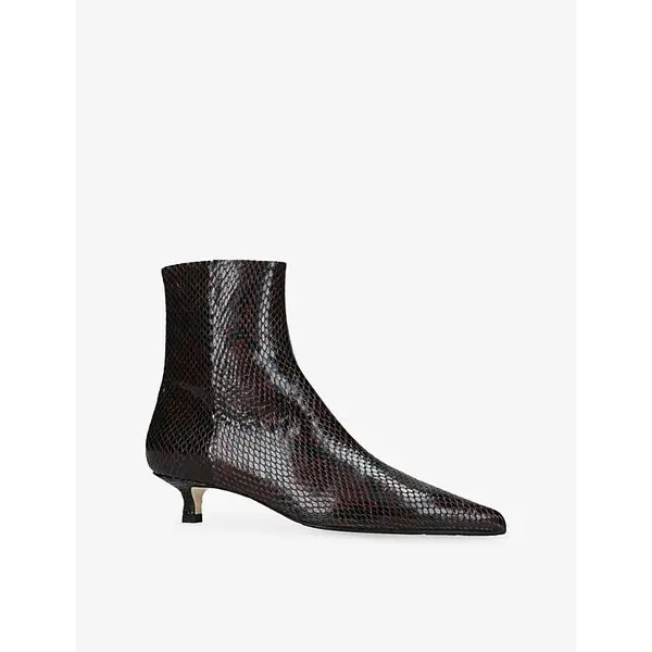 AeydĒ Sofie Ankle Heeled Leather Boots