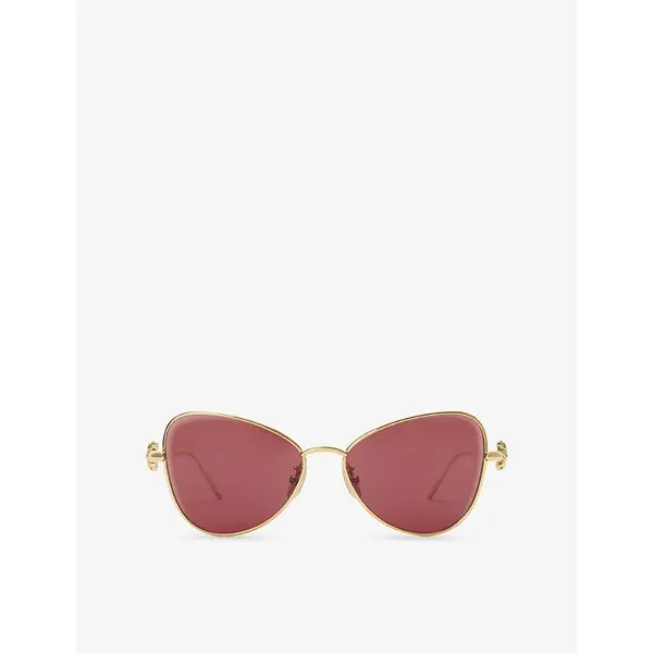 Loewe Anagram Bombe Butterfly-frame Metal Sunglasses