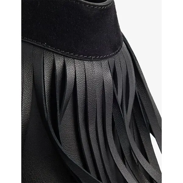 Khaite Nano Lotus Fringe Leather Tote Bag