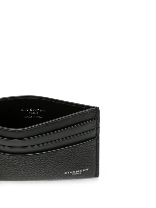 Givenchy Hammered Leather Cardholder With Logo Print