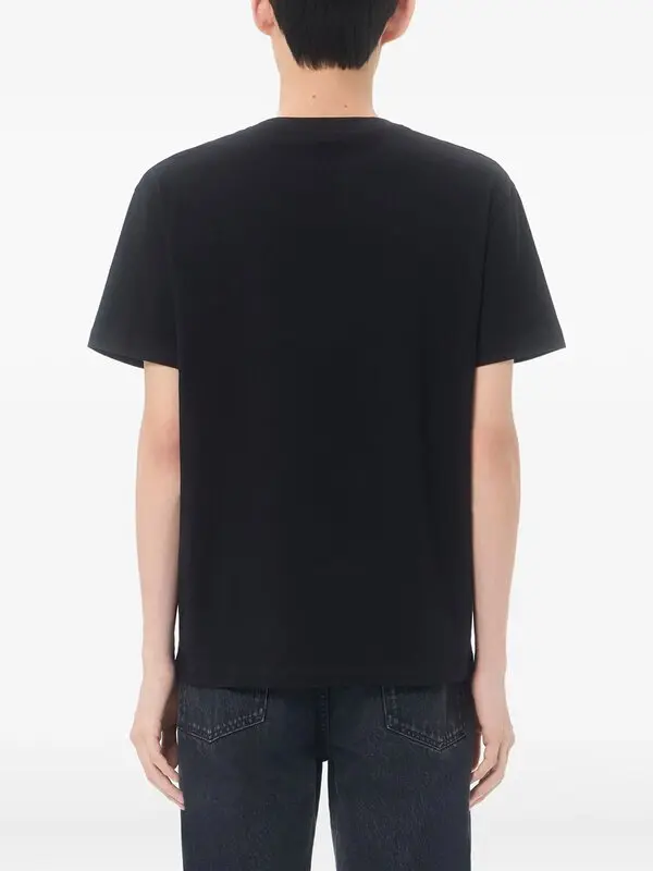 Valentino Garavani Cotton T-shirt With Vgold - Black